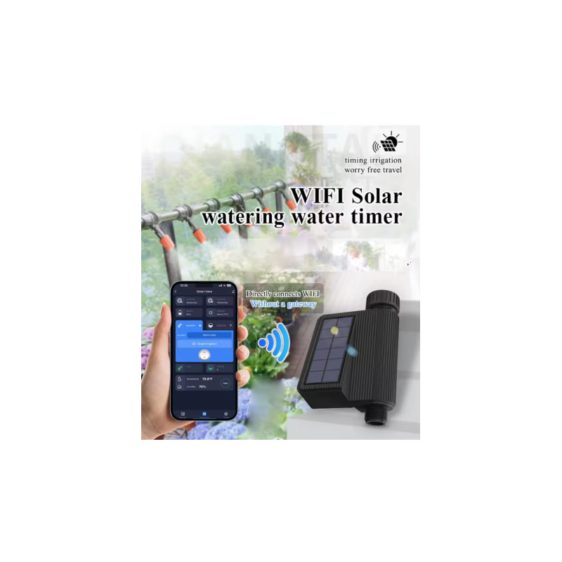 YIERYI - Tuya Smart Life solar panel WIFI watering controller