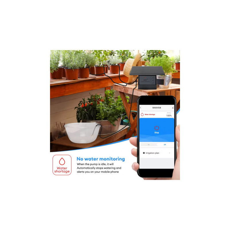YIERYI - Drip irrigation WIFI Tuya solar panel