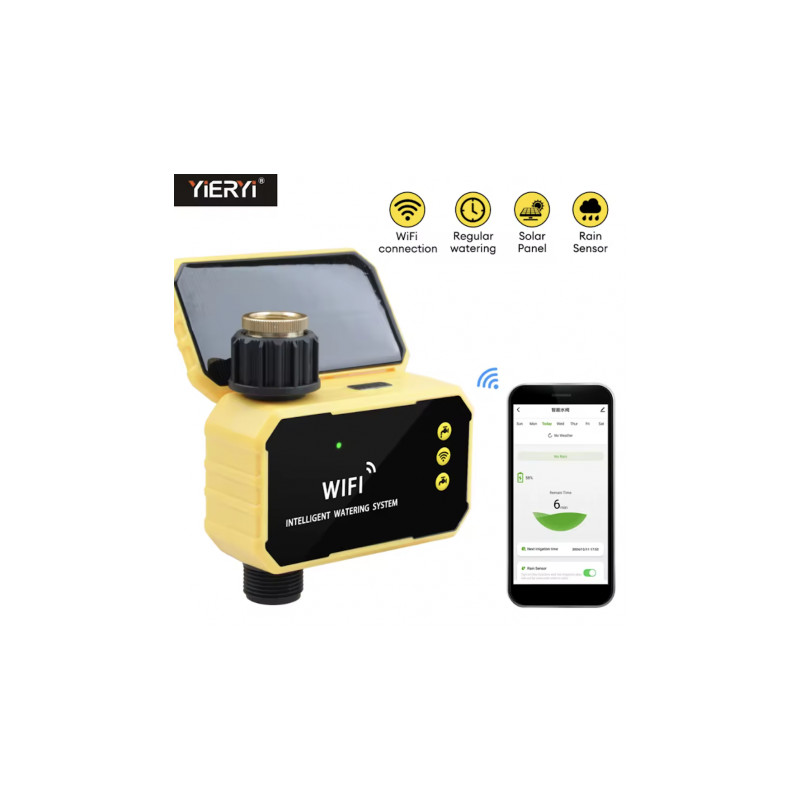 YIERYI - Tuya Smart Life WIFI watering controller + rain sensor