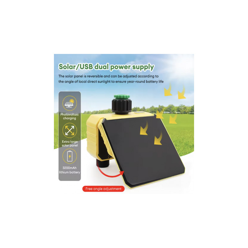 YIERYI - Programmateur arrosage Double WIFI Tuya + capteur pluie